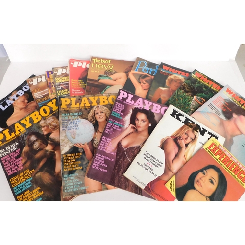 Collection of 15x adult magazines inc. Playboy etc