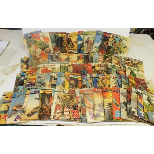 Collection of vintage Commando comics - early issues - nos. 600s-1000s