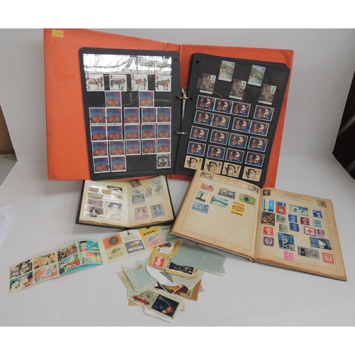 Stamp albums and loose stamps