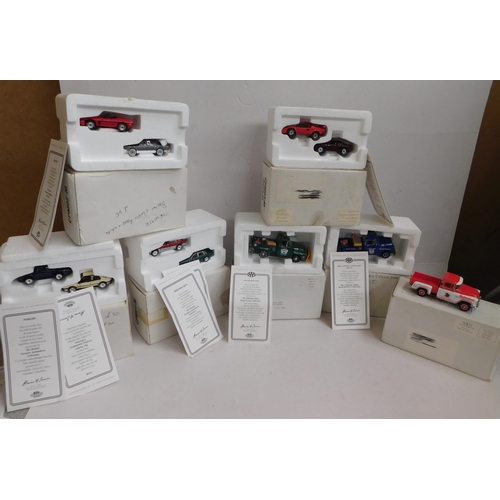 Selection of Matchbox model cars with certificates