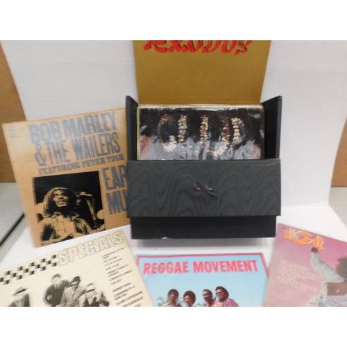 Box of Reggae LP records
