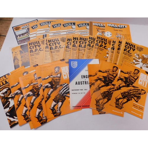 Hull City Football programmes home matches 1967-1978 x31