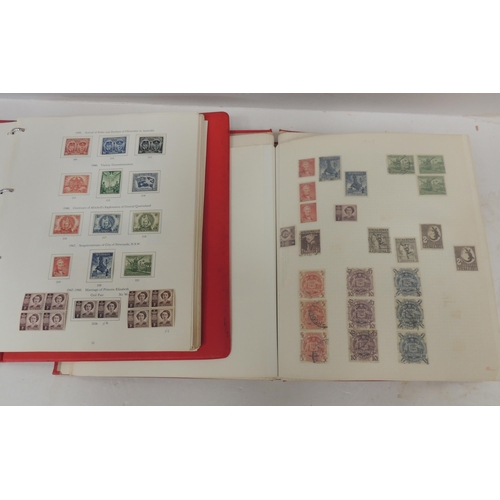 2 albums of Australian stamps with early content