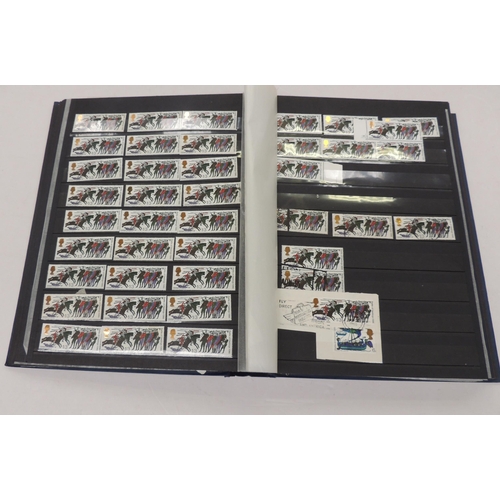 Well filled stock book containing quantity of GB pre-decimal stamps