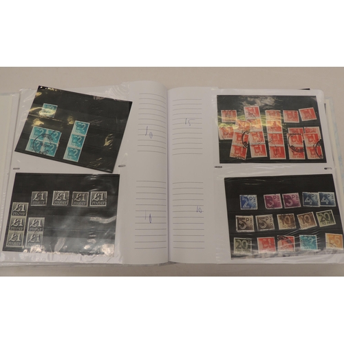 Large binder containing 100+ stock cards GB stamps