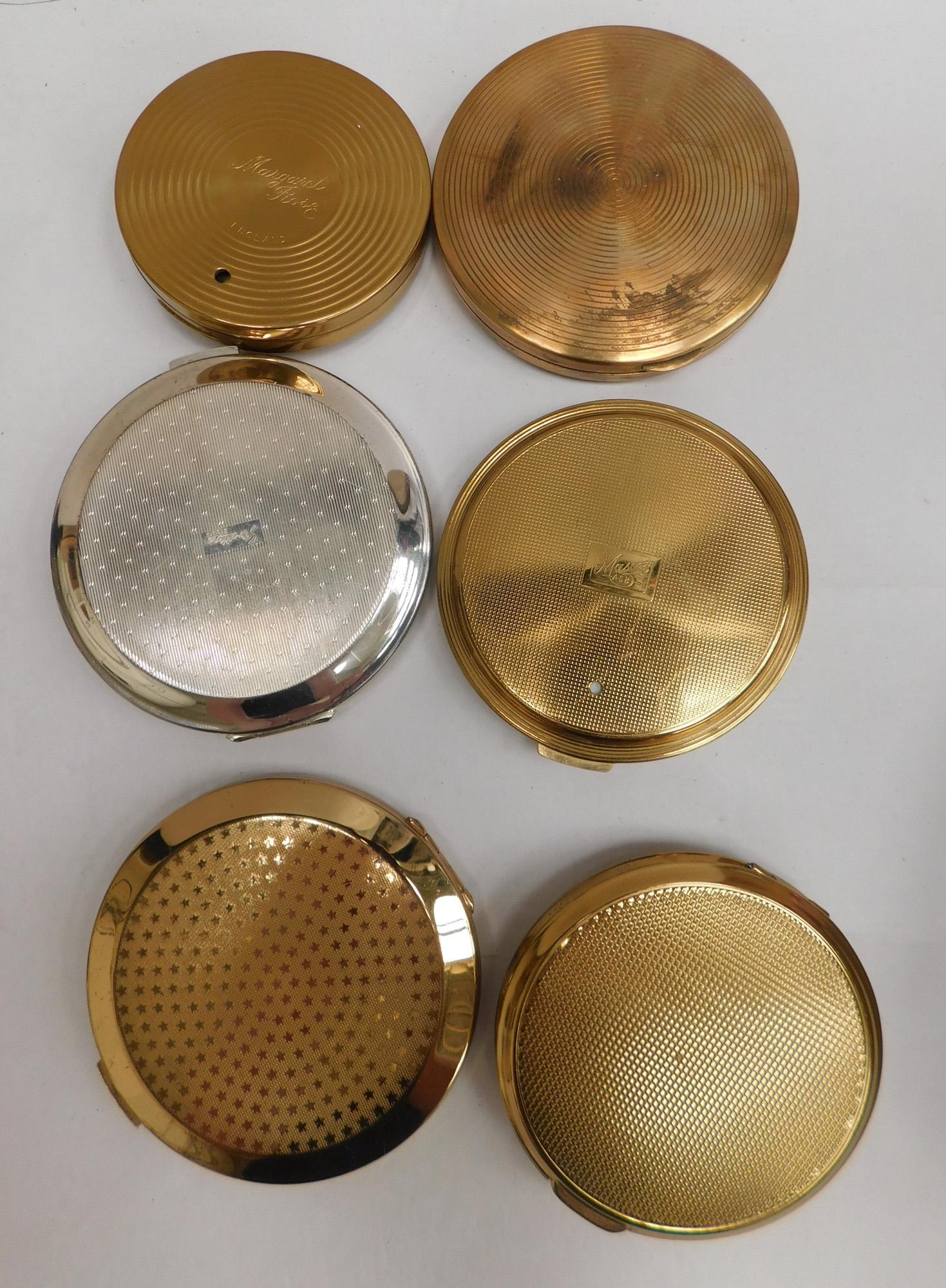 Six vintage compacts - incl. Stratton