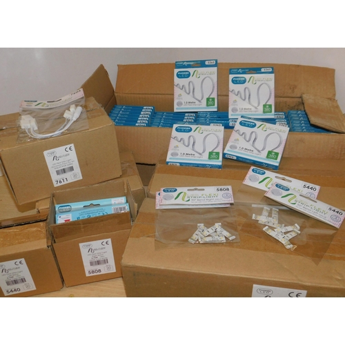 Full box of 1.0m LED flexi strip lights with accessories packs, bends ...