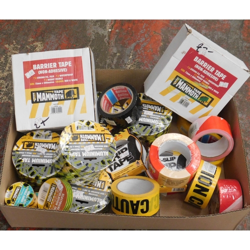 Box of assorted adhesive tapes