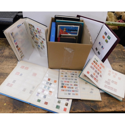 12 Albums of stamps - mixed eras and Worldwide