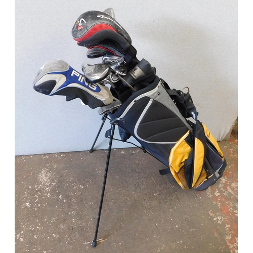 Set of mixed golf clubs - incl. Ping driver/putter and full set of ...