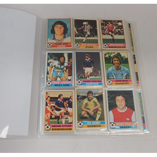 Album of Topps football cards 1977 red backs - 216 cards