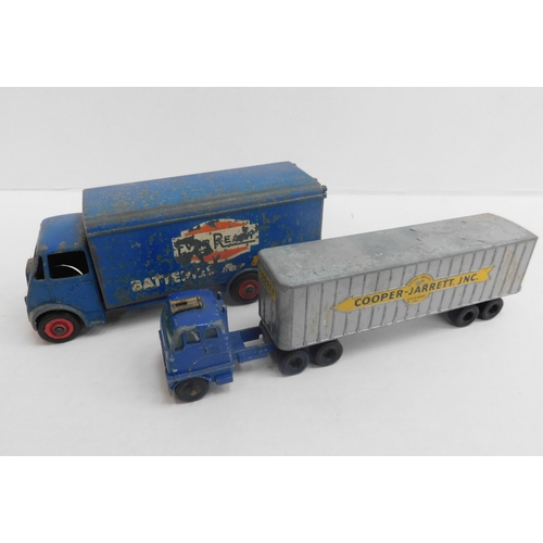 Dinky toys 1950s Guy Ever-Ready van - original paint and tyres - plus ...