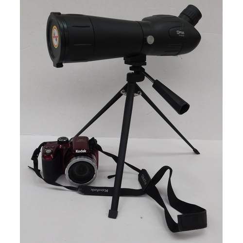 Kodak camera W/O with Optus monoscope & tripod