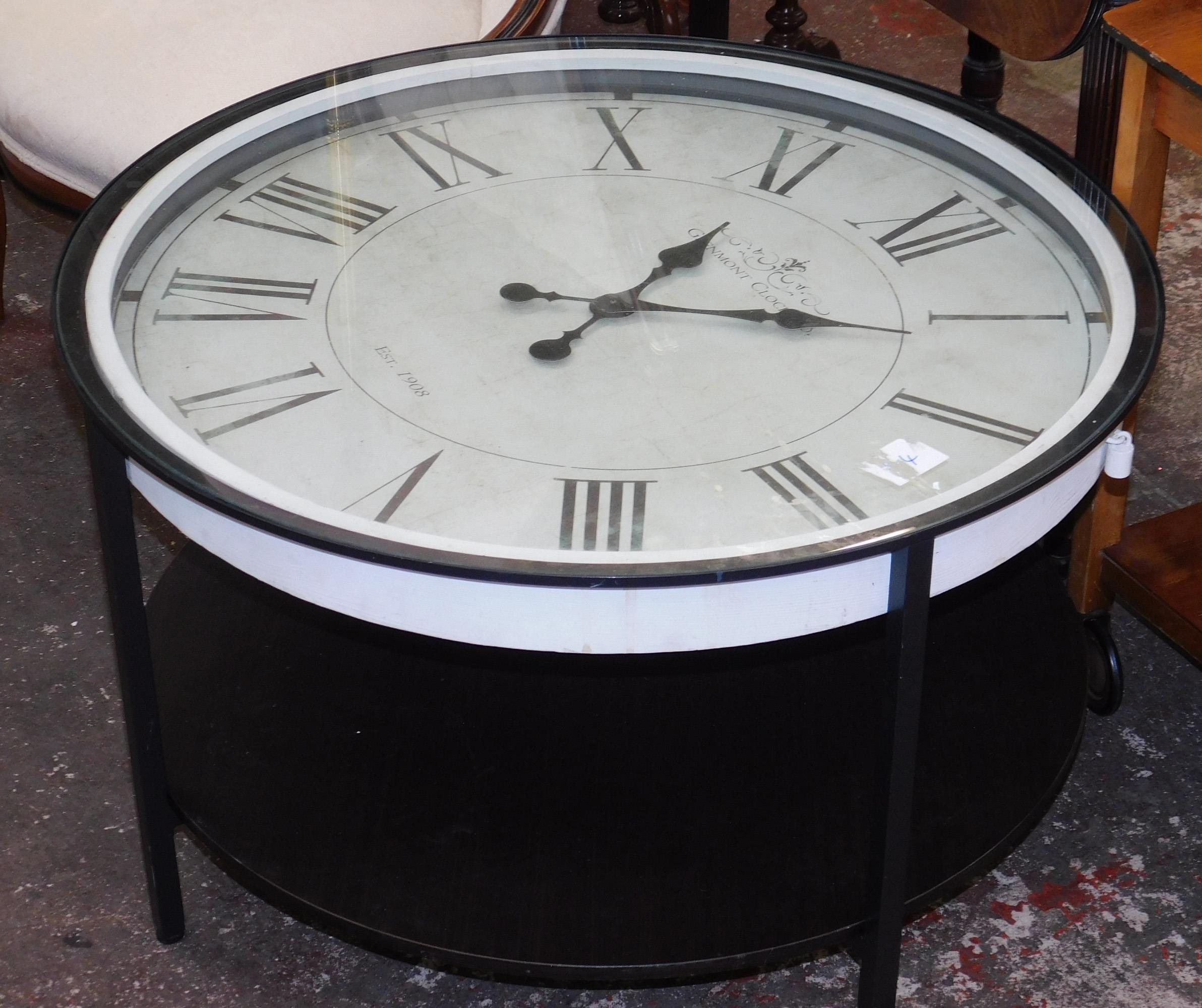 Large Glenmont clock/coffee table - unchecked