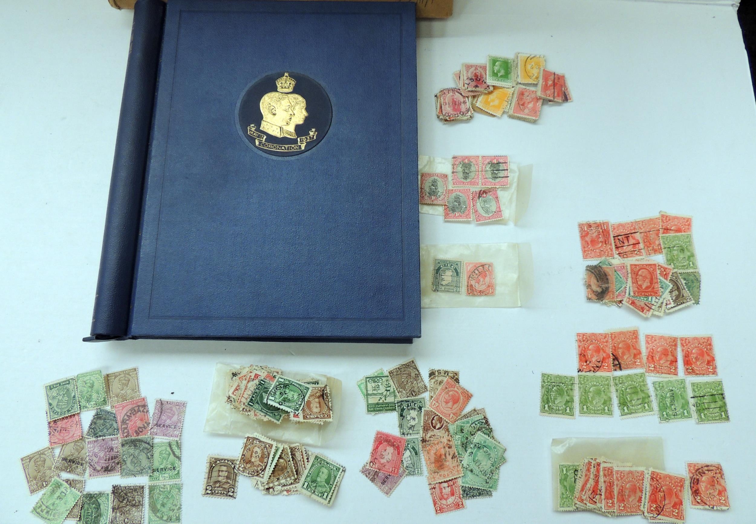 Stanley Gibbons Coronation album 1937 - complete plus used British ...