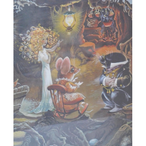 Framed foil Dufex art print 'Mr Mole proposed to Thumbelina' by Janet ...