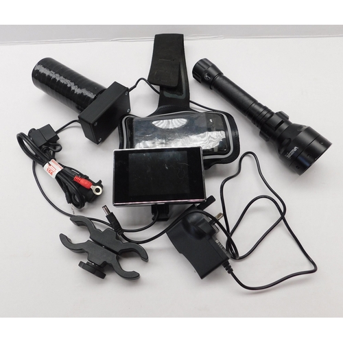 Night vision scope camera and charger and Infrared torch in working order