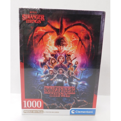 Sealed Stranger Things 1000pc puzzle and poster