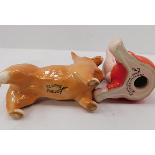 Beswick Corgi and Disney's Piglet