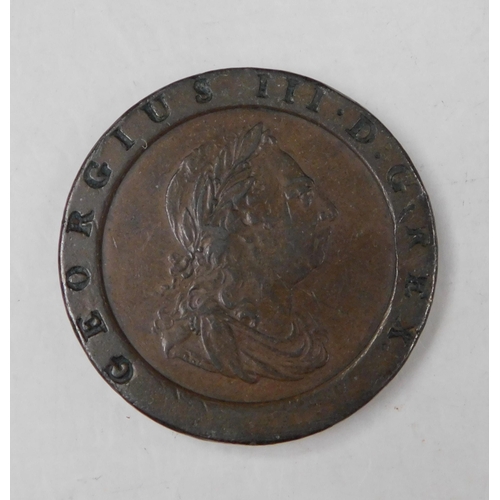 1797 Cartwheel two pence - good condition