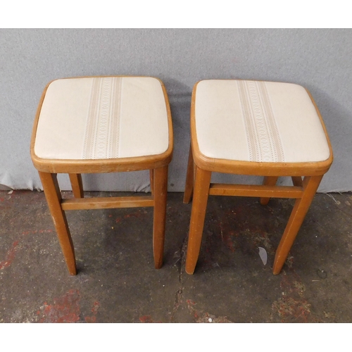 Two vintage kitchen stools
