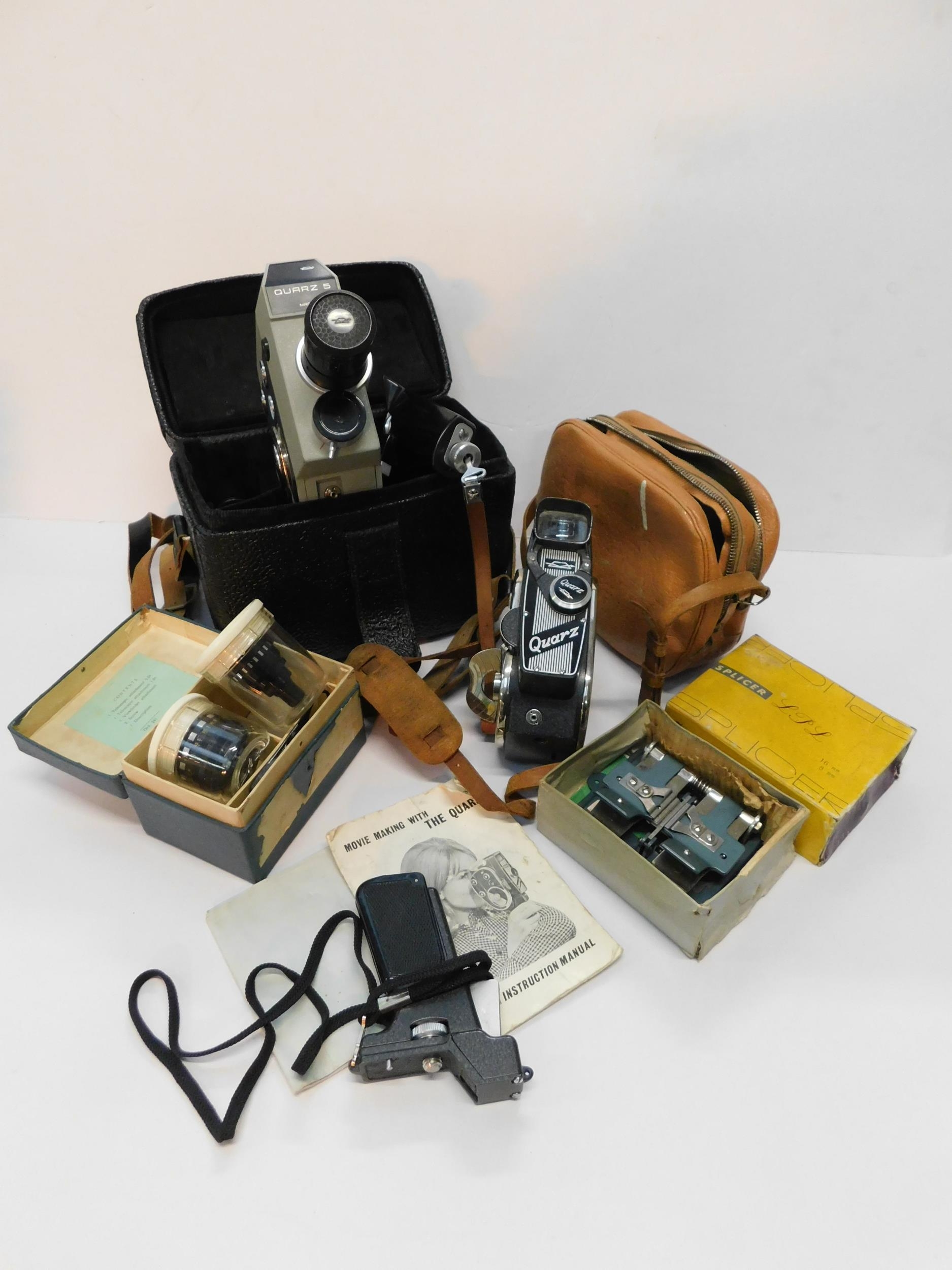 Quartz 8mm movie camera 1964, Quartz and Quarts M lens attachments W/O ...