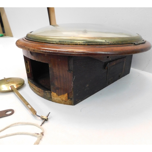 Victorian J.W Benson clock with pendulum and key in W/O (fusee movement)