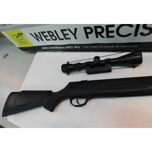 Webley VMX air rifle and Webley sight and sunslip