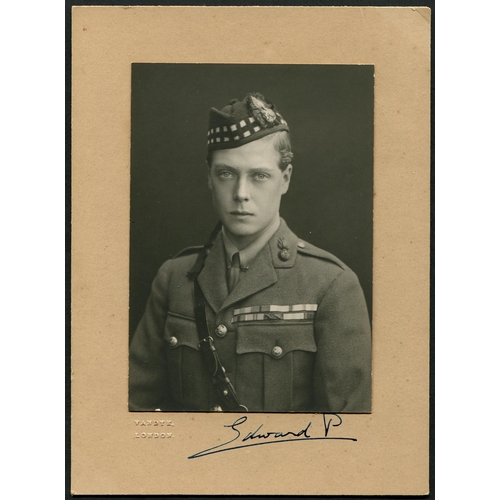 KING EDWARD VIII PHOTO BY 'VANDYK, LONDON' SIGNED BY HIM 'Edward P ...