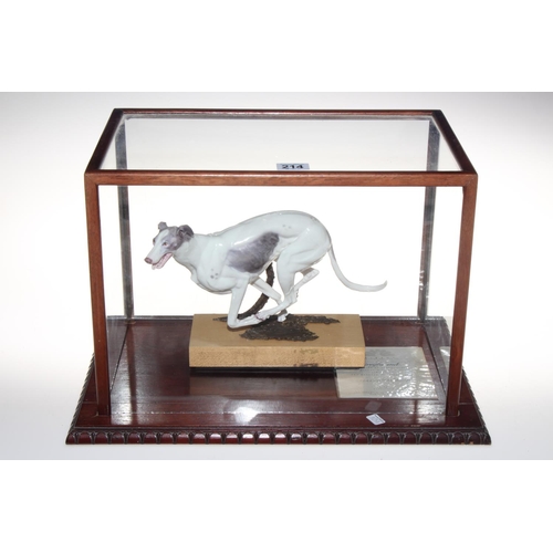 Cased Albany fine china figurine 'Greyhound' modelled by Neil Campbell ...
