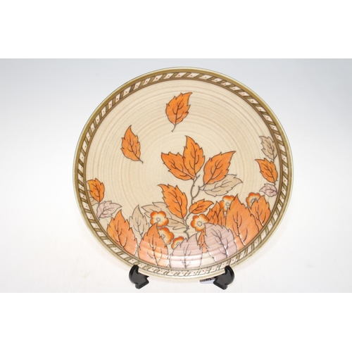 Charlotte Rhead Falling Leaves plaque, 36cm diameter.