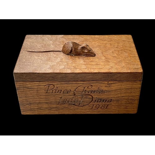 Robert Thompson of Kilburn 'Mouseman' trinket box inscribed Prince ...