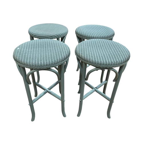 Set of four Lloyd Loom high stools.