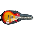 Jim Deacon Les Paul guitar with bag.