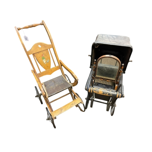Victorian pram, Victorian push chair, etc.