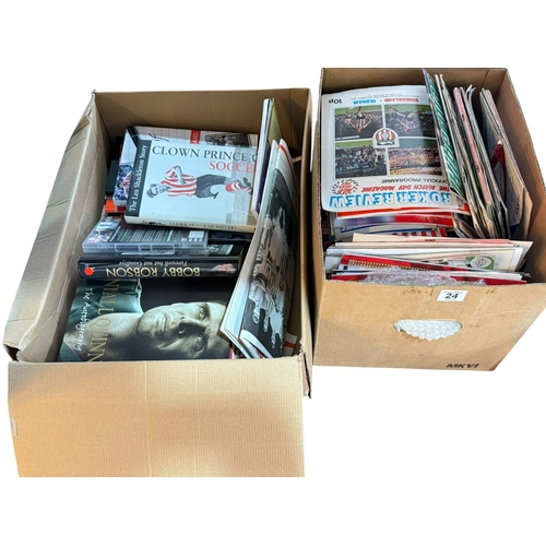 Collection of football programmes and books.