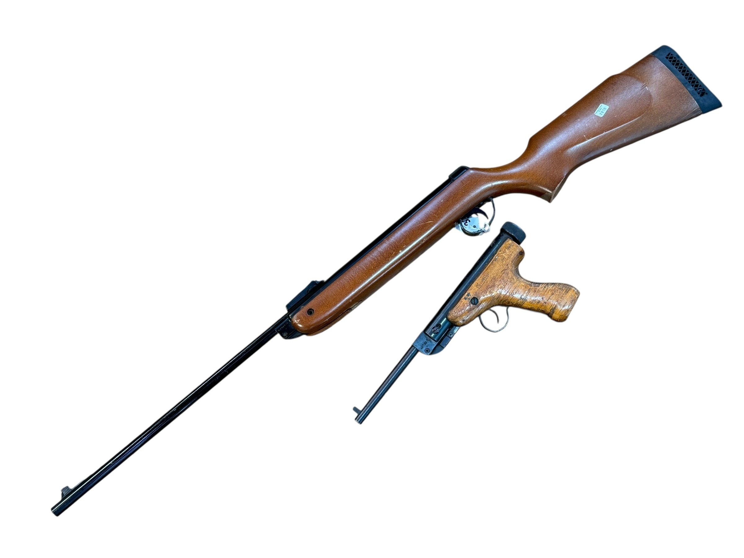 BSA Meteor 177 air rifle and Slavia air pistol (2), no licence required ...