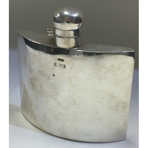 CHESTER: A Victorian silver hip flask of curved form. 1899. By Stokes ...