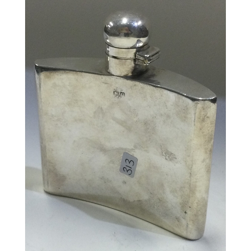 CHESTER: A Victorian silver hip flask of curved form. 1899. By Stokes ...