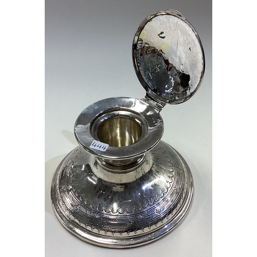 An Arts and Crafts silver inkwell. Birmingham 1919. Probably by Liberty ...