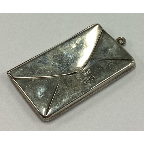 A chased silver stamp case with sliding mechanism. Birmingham 1913. By ...