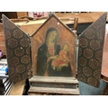 An unusual religious plaque with folding doors. Est. £30 - £50.
