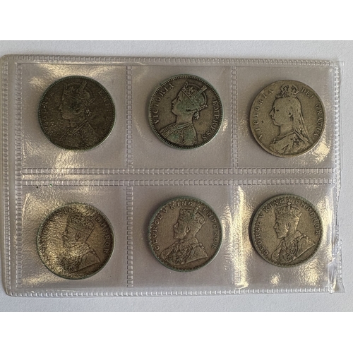 A collection of Indian silver Rupee coins. Est. £20 - £30.