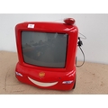 A Disney 'Cars' 'Lightning McQueen' 34cm TV/DVD combo with remote control