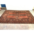 A large Louis De Poortere Mossoul red wool ground rug - approx. 300cm ...