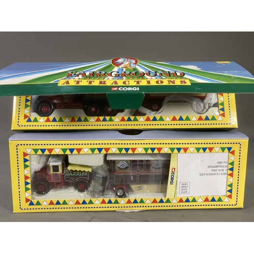 Two boxed Corgi Fairground Attractions diecast model sets comprising ...