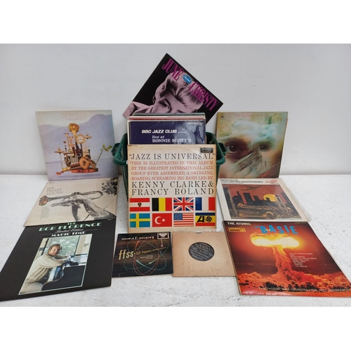 A box containing a collection of Big Band vinyl records to include ...