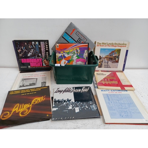 A box containing a collection of Big Band vinyl records to include ...