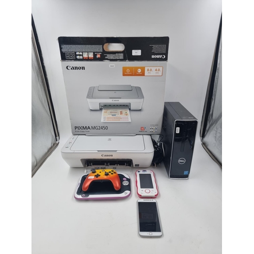 Six items to include Dell Inspiron 3252 desktop PC, Motorola smart ...