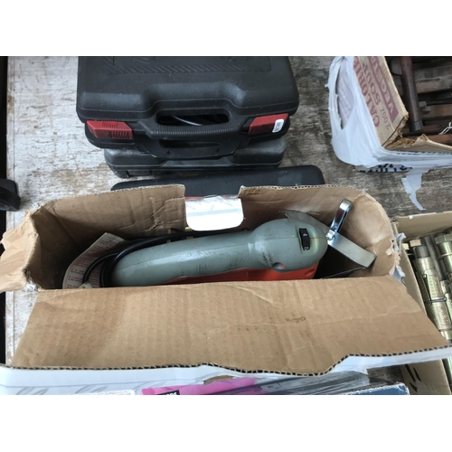 Five cased power tools to include Ergo 240v jigsaw, Exakt 240v ...